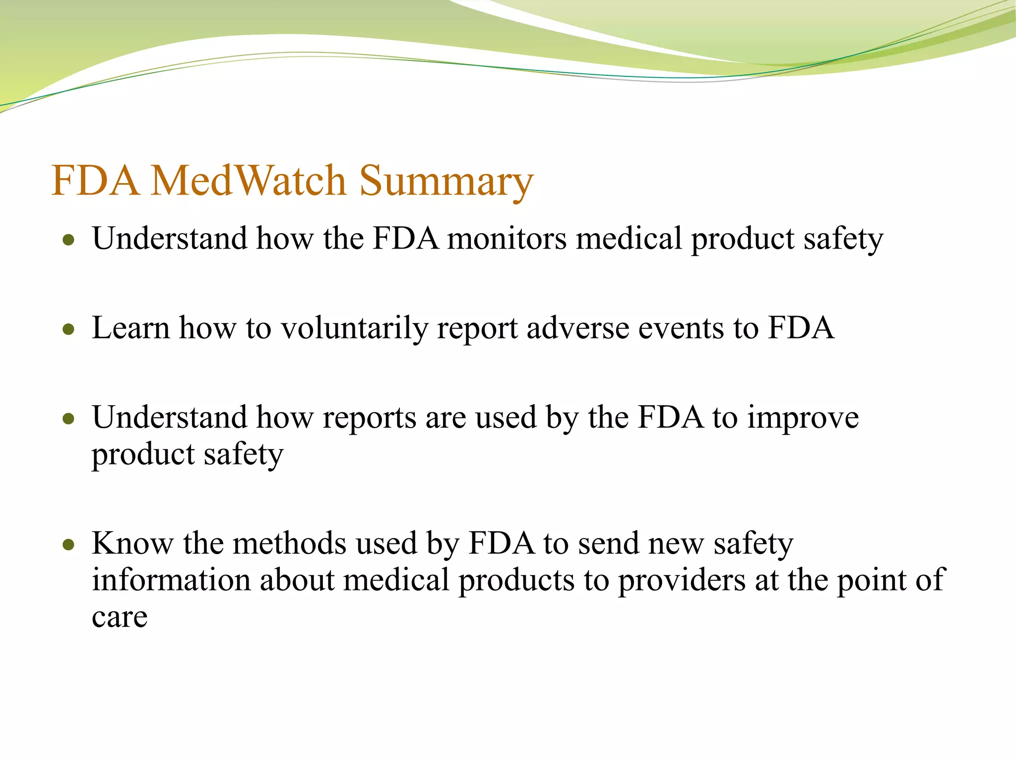 Fda med watch | PPTX
