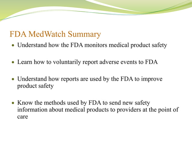 Fda med watch | PPTX