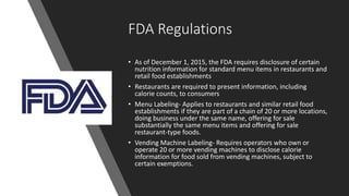 FDA Menu Labeling Ethics | PPT