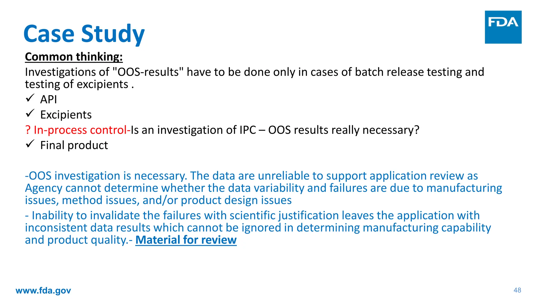 FDA OOS investigation India (Out of Specifications).pdf