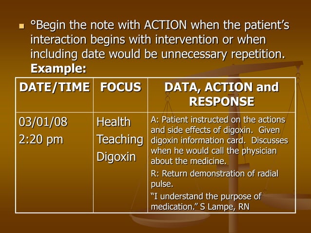 Focus Charting (FDAR) | PPT