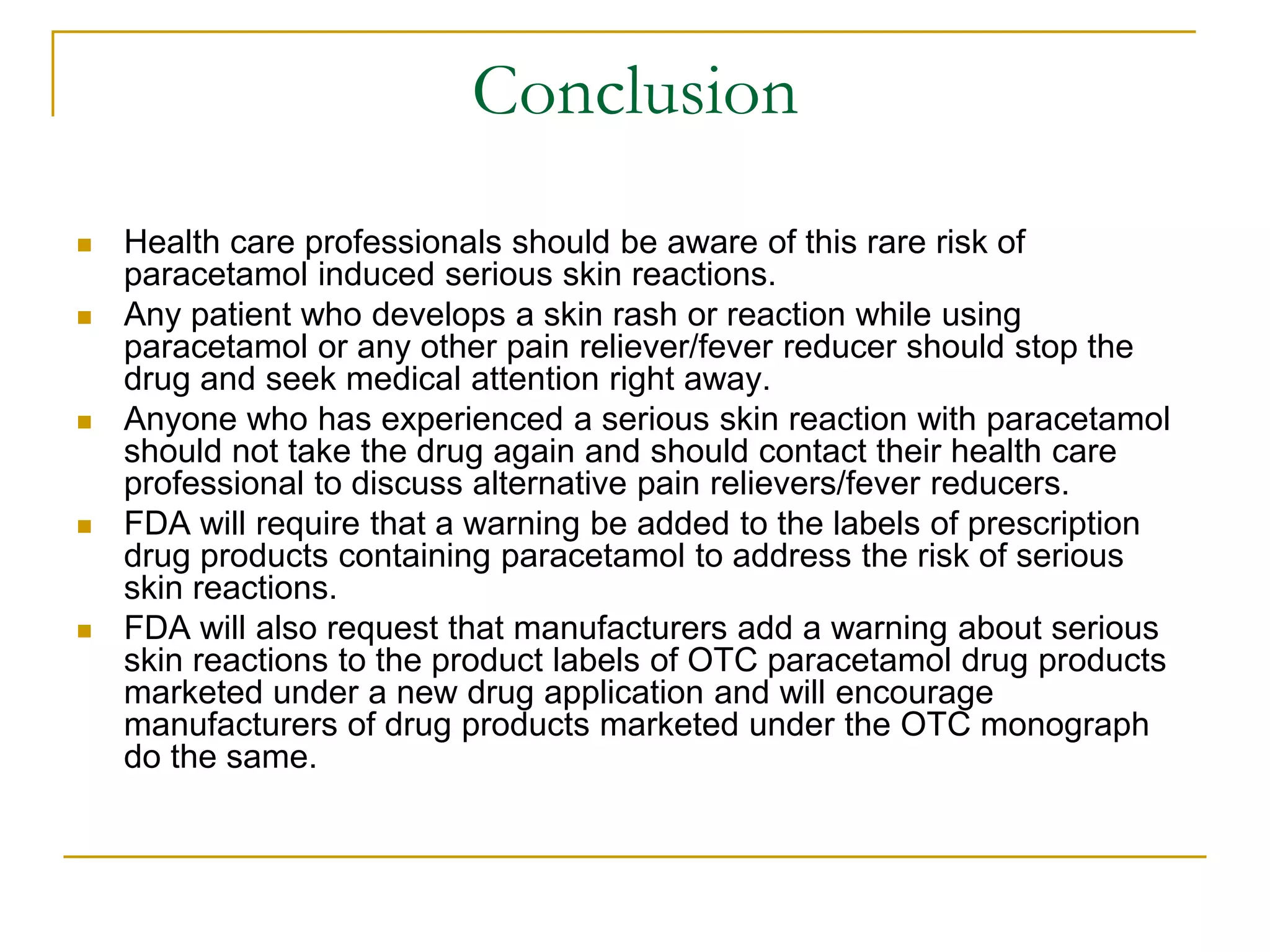 FDA's advice on_acetaminophen_(paracetamol)_associated serious skin ...