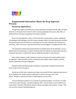 FDA’s drug review process | PDF
