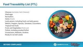 FDA's Proposed Food Traceability Rule: 7 Things to Know Right Now | PDF