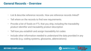 FDA's Proposed Food Traceability Rule: 7 Things to Know Right Now | PDF