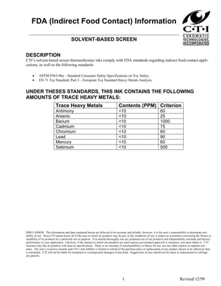 Fda solvent basedtcapproval | PDF