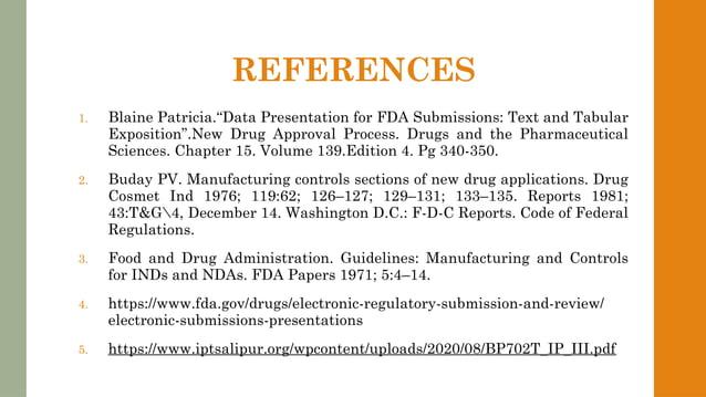Data Presentation for FDA Submission ppt.pptx | Pharmaceutical Industry ...