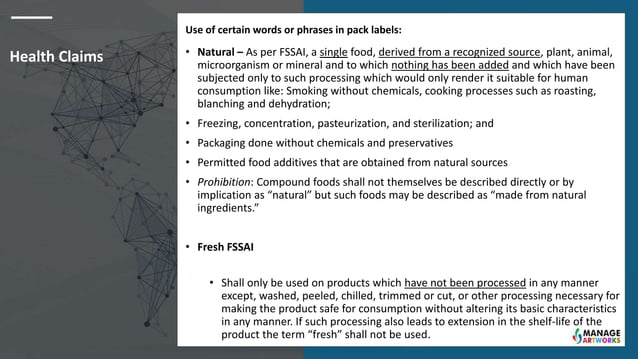 Fda vs fssai Health Claim - finale | PPT