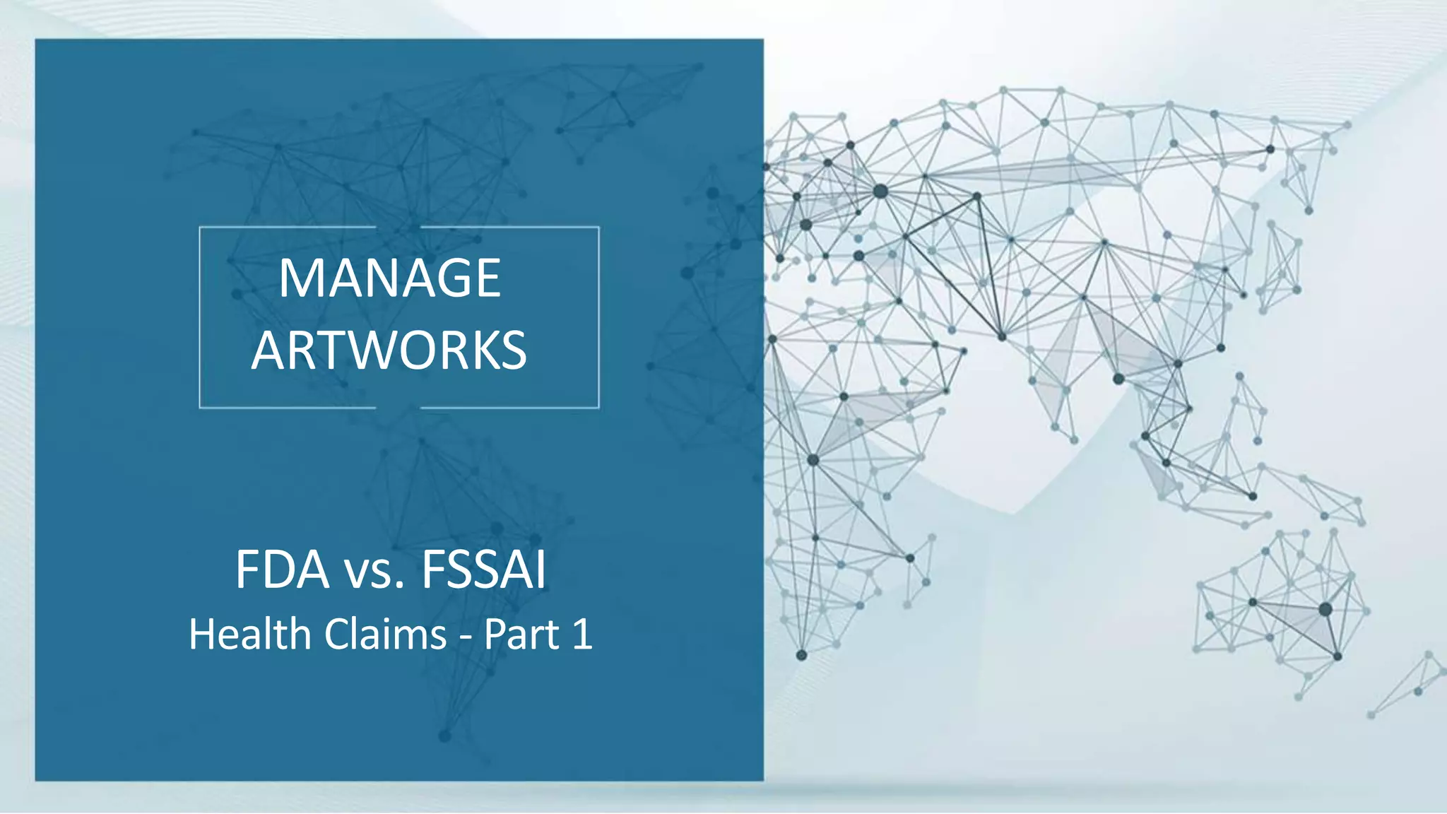 Fda vs fssai Health Claim - part1 | PPTX