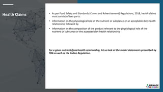 Fda vs fssai Health Claim - part1 | PPTX