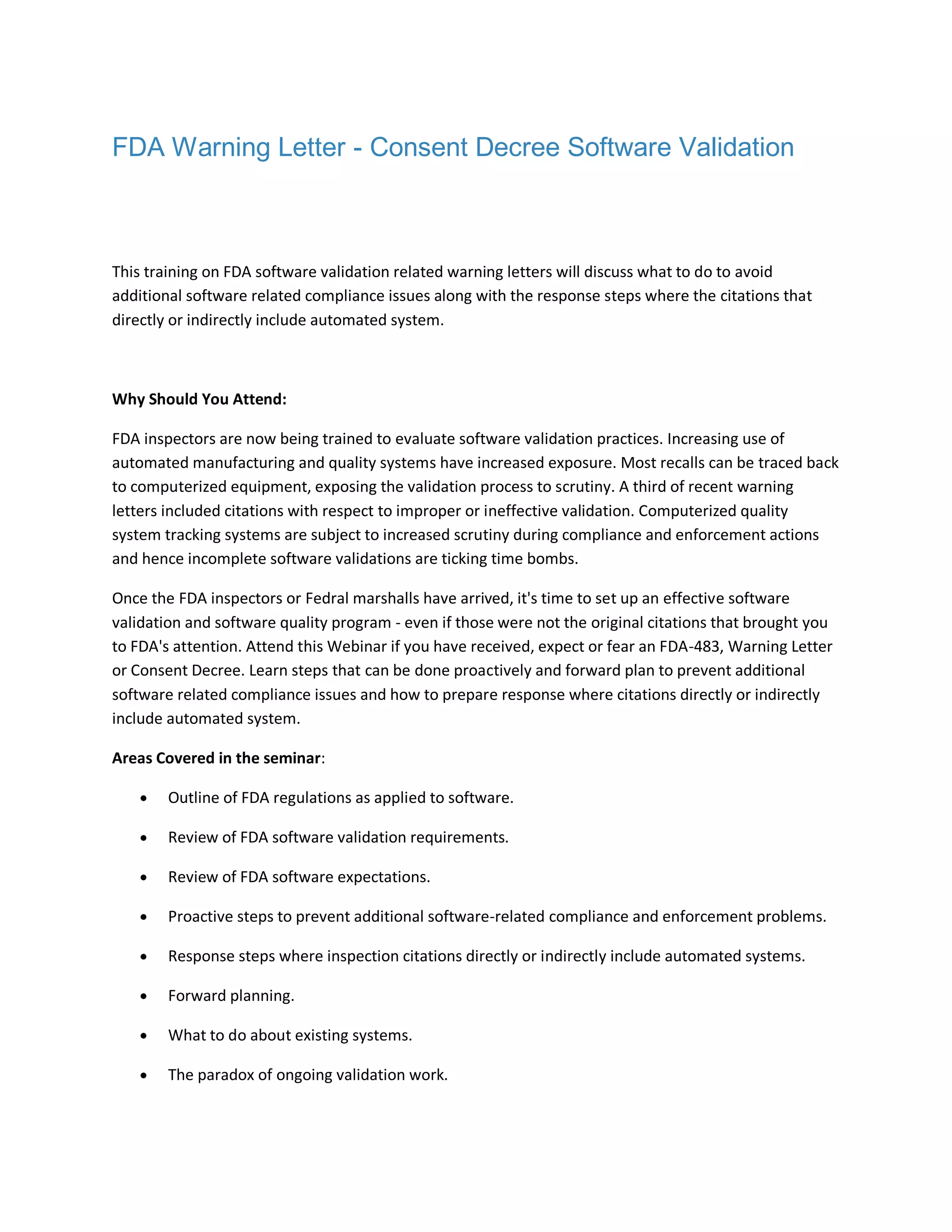 Fda warning letter | PDF