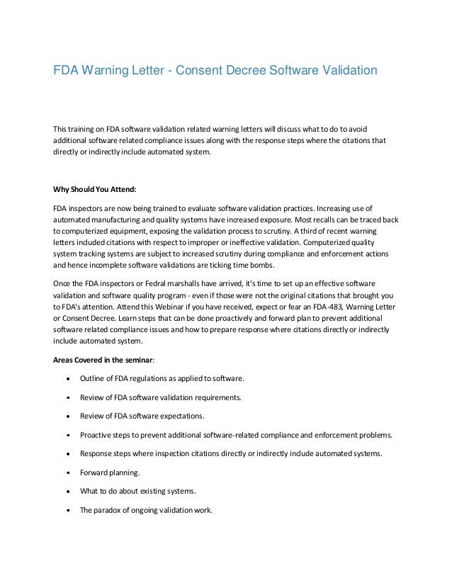 Fda Warning Letter Fda Warning Letter