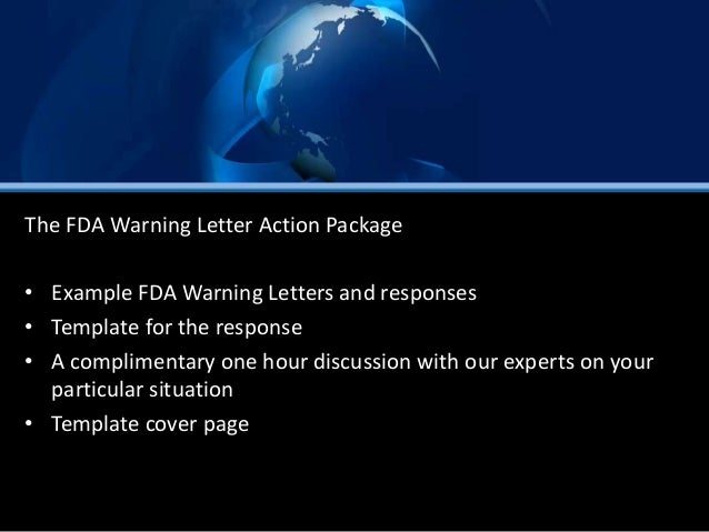 FDA warning letter action package
