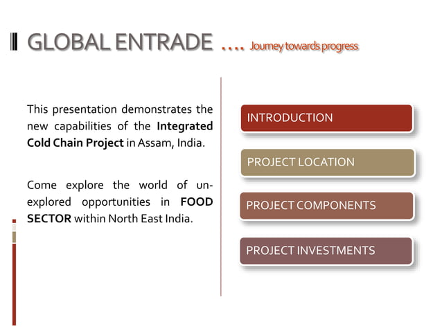 Integrated Cold Chain Facility Guwahati | PPTX