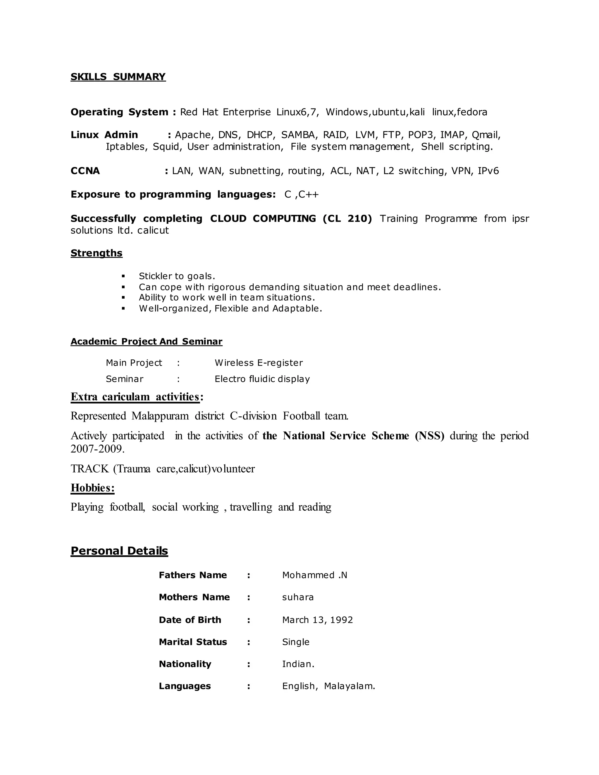 my resume | DOCX