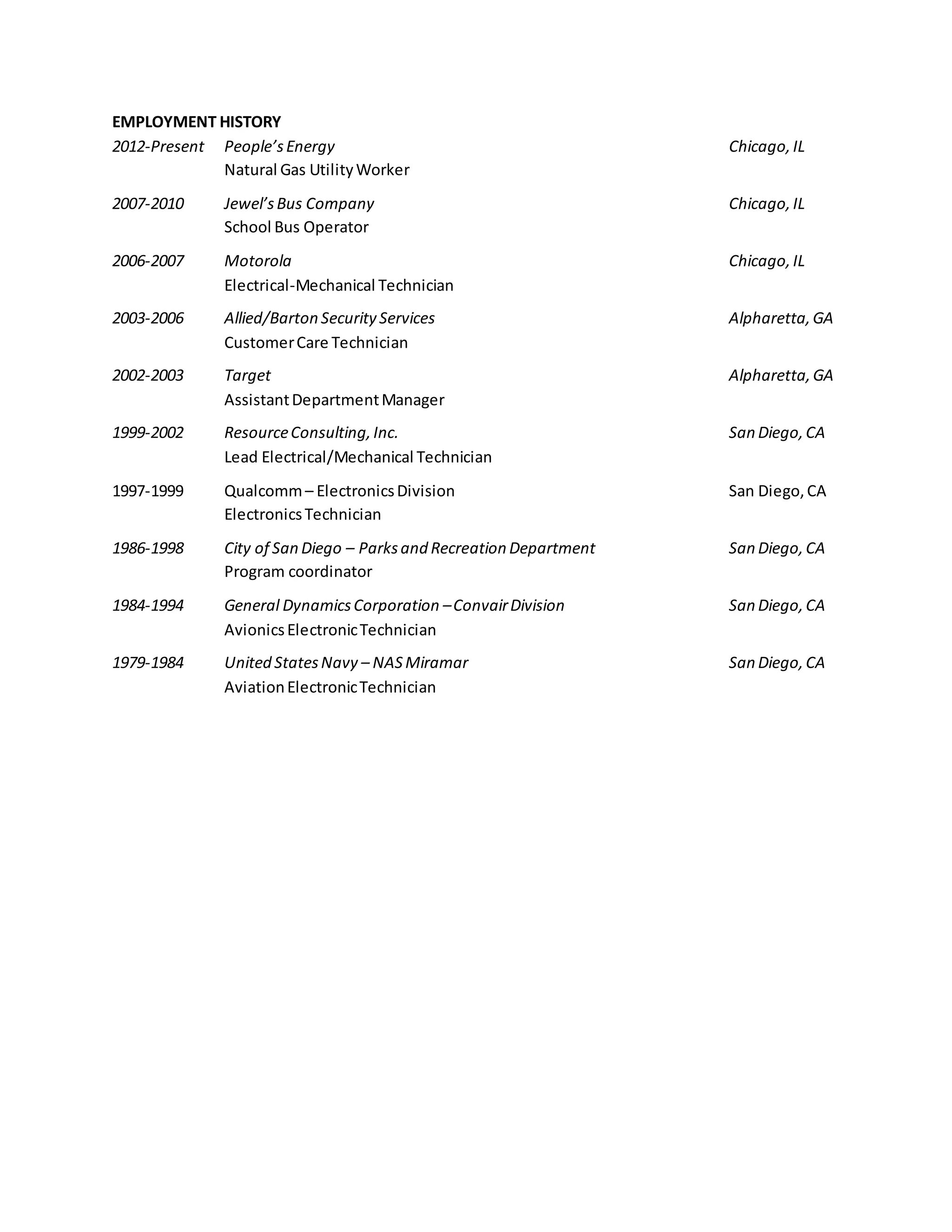 JT work history | DOCX