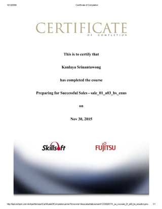 Preparing for Successful Sales_Skillsoft | PDF