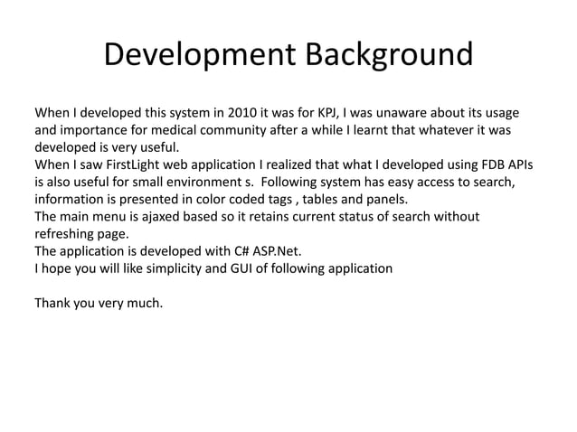 Fdb web based search system | PPTX