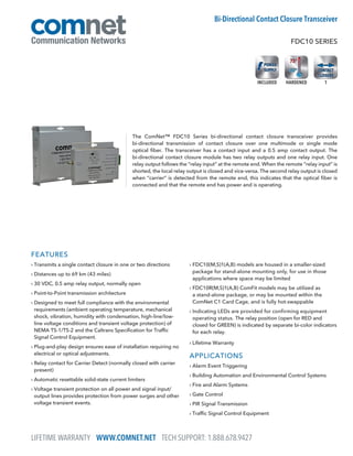 ComNet FDC10M1A Data Sheet | PDF