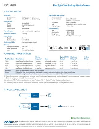 ComNet FDC1M Data Sheet | PDF
