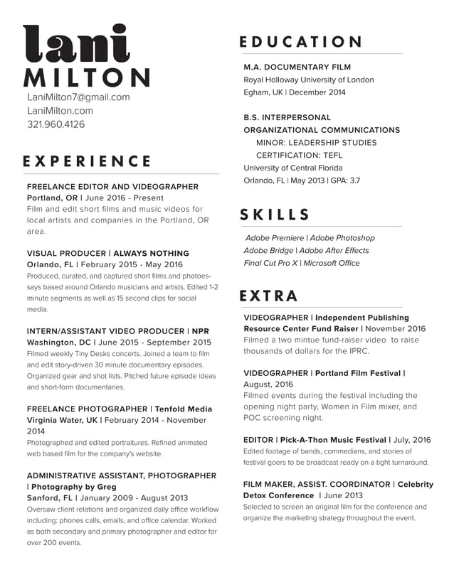 Lani Milton_Resume | PDF