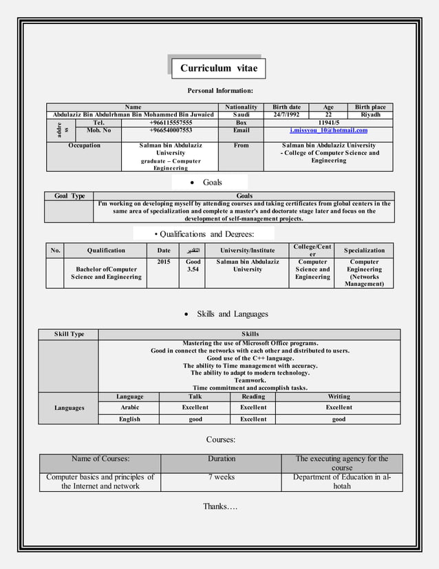 c.v | DOCX | Education