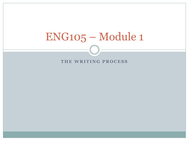 ENG 105 Module 1 PPT | PPSX