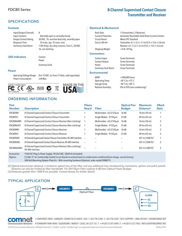 ComNet FDC80NLRM1 Data Sheet | PDF | Computer Networking | Computing
