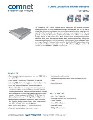 ComNet FDC8TM1 Data Sheet | PDF
