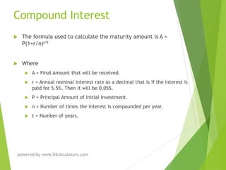Fd calculator ppt | PPTX