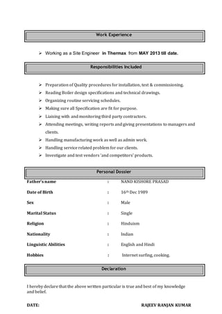 RAJEEV RANJAN KUMAR RESUME | PDF