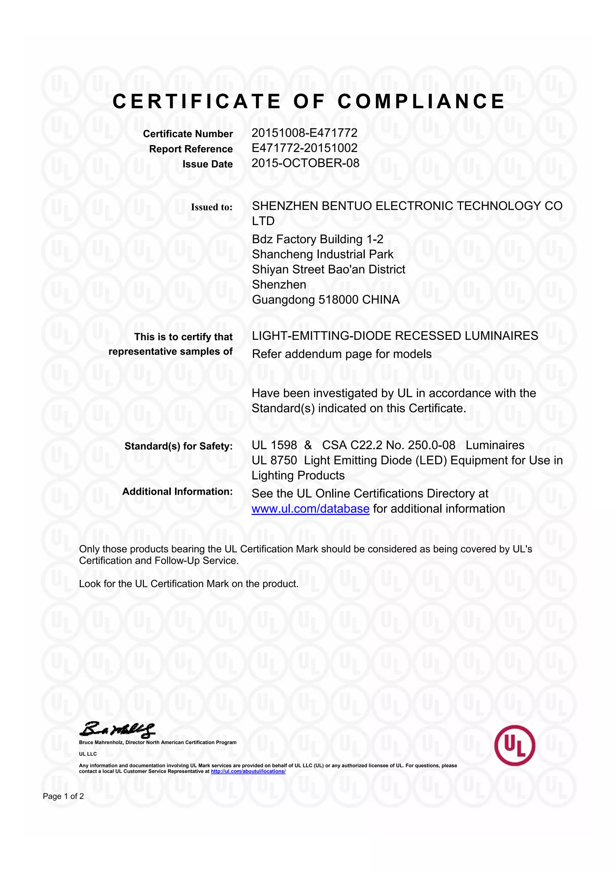 2.E471772-UL CERT | PDF
