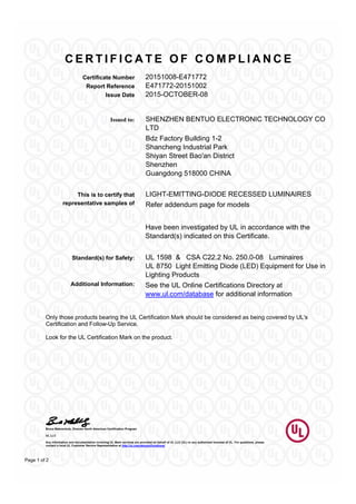 2.E471772-UL CERT | PDF