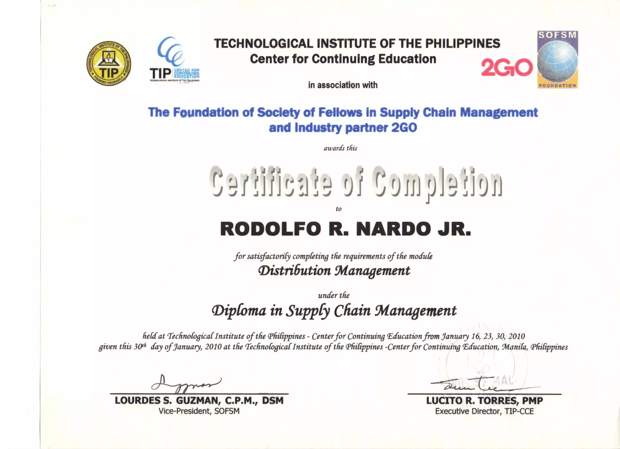8. POST GRAD CERTIFICATE. DISTRIBUTION MANAGEMENT | PDF