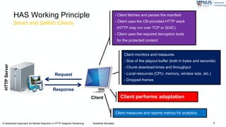 A Distributed Approach for Bitrate Selection in HTTP Adaptive Streaming | PPT