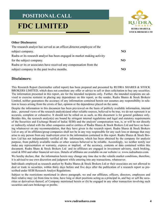 Fdc ltd (updated) | PDF
