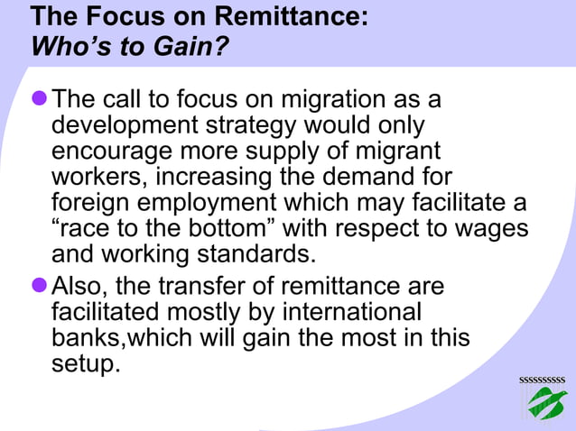 FDC presentation for Migrants | PPT