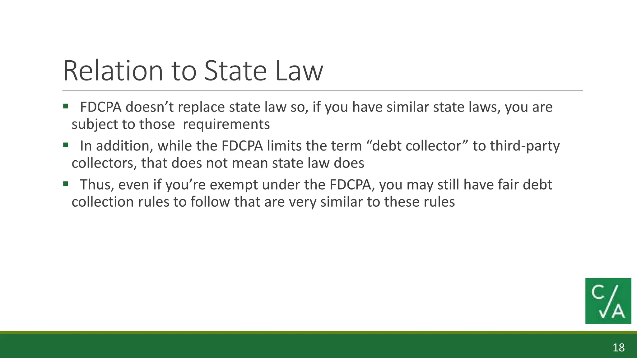 FDCPA Webinar Fair debt collection practices | PPT