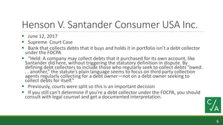 FDCPA Webinar Fair debt collection practices | PPT
