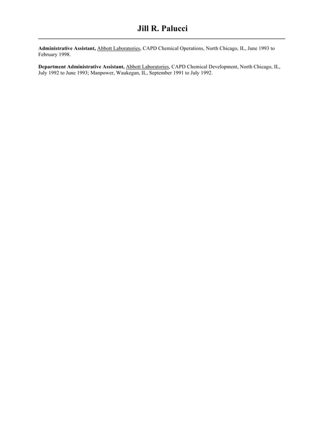 Jill Palucci Resume | PDF | Business Administration | Business