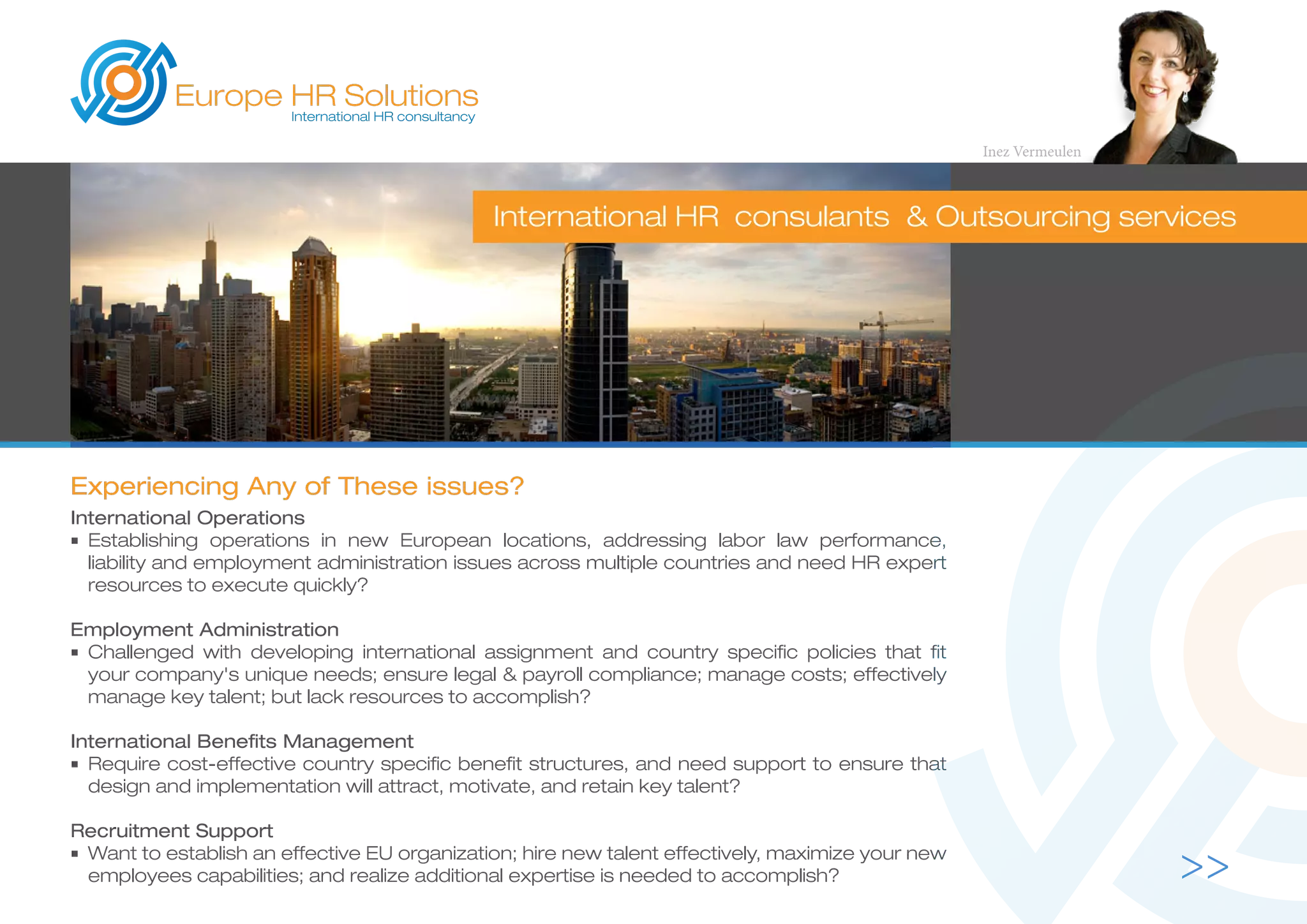 Europe HR Solutions new brochure 2016 | PPT
