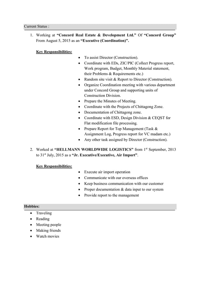 Resume of Jakaria Bipul - 1_12_16 | PDF