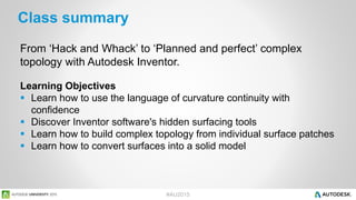 CP10847 - Complex Topology and Class-A Surface Modeling with Inventor ...