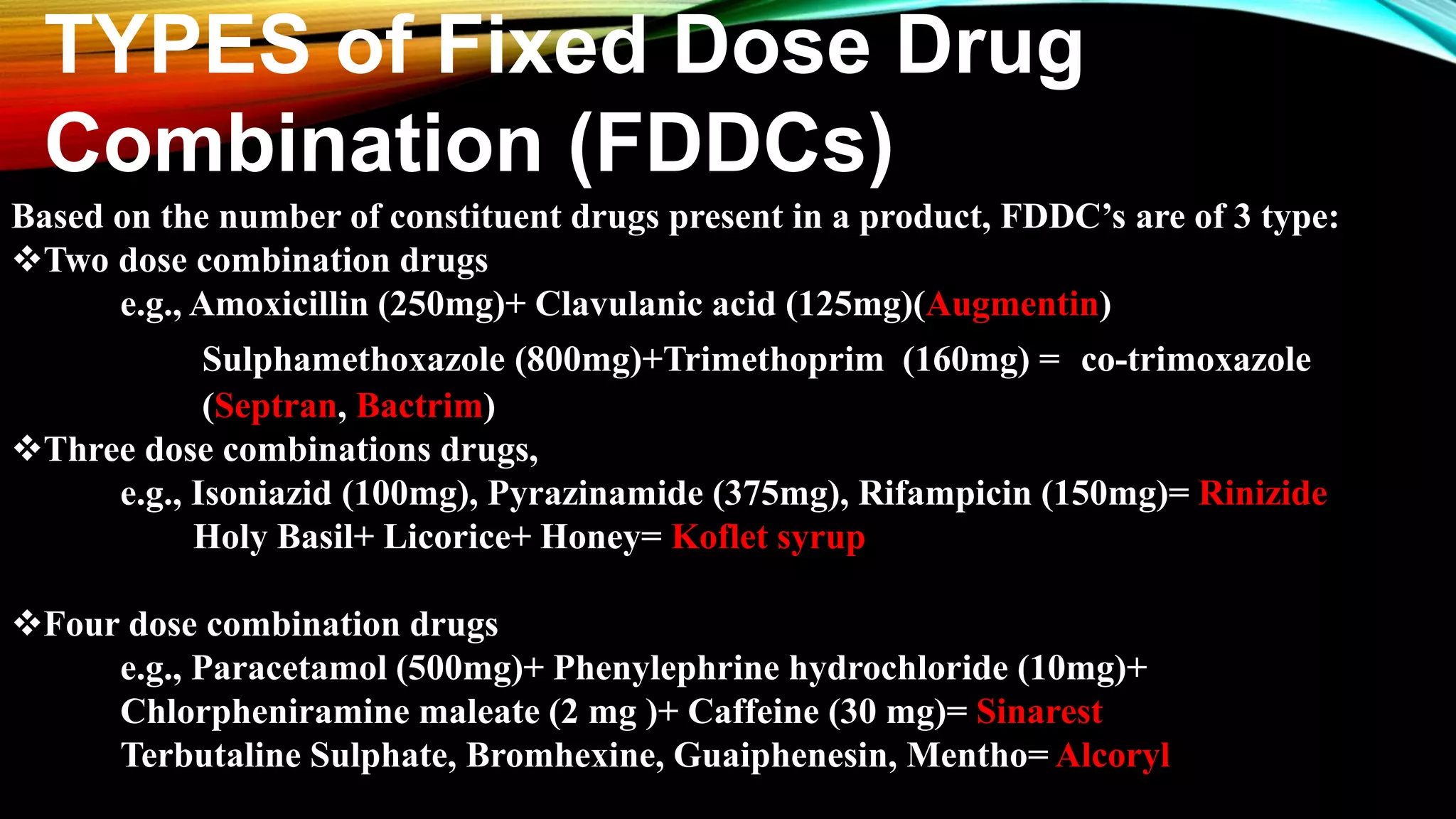 Fixed Dose Drug Combination (FDDC) | PPTX