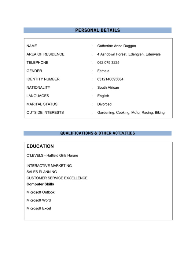 Catherine Anne Duggan CV May 2016 | PDF