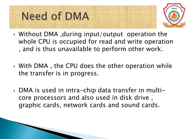 DMA and DMA controller | PPTX