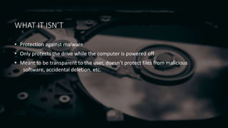 What is hard drive encryption or full disk encryption? | PPT