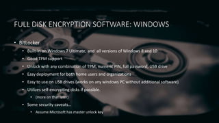 What is hard drive encryption or full disk encryption? | PPT