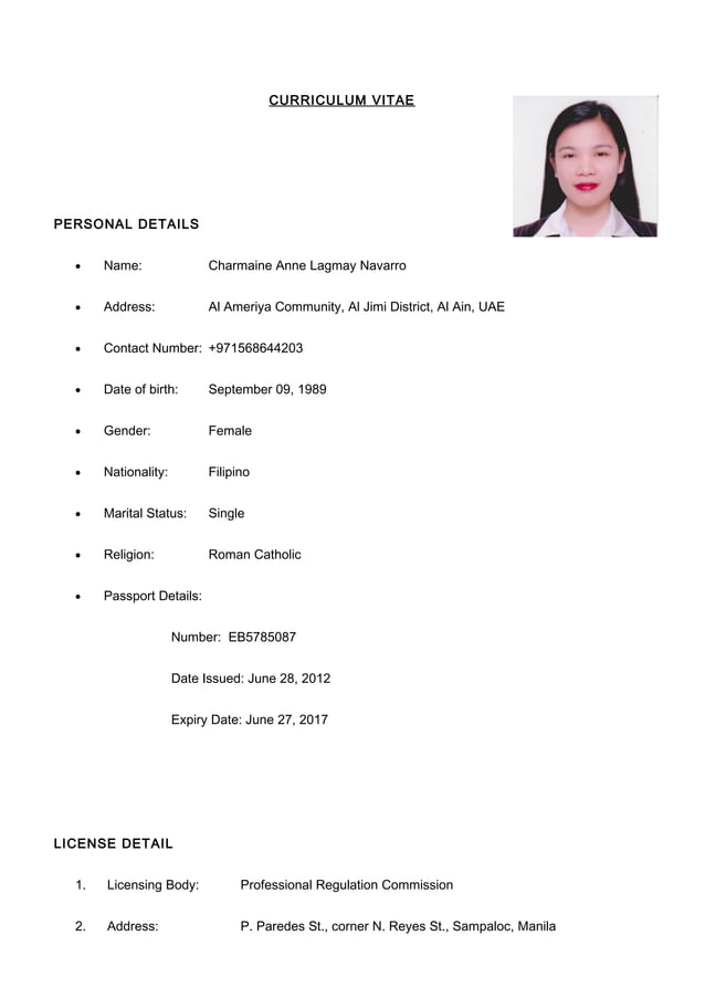 Charmaine Anne Navarro CV | DOC