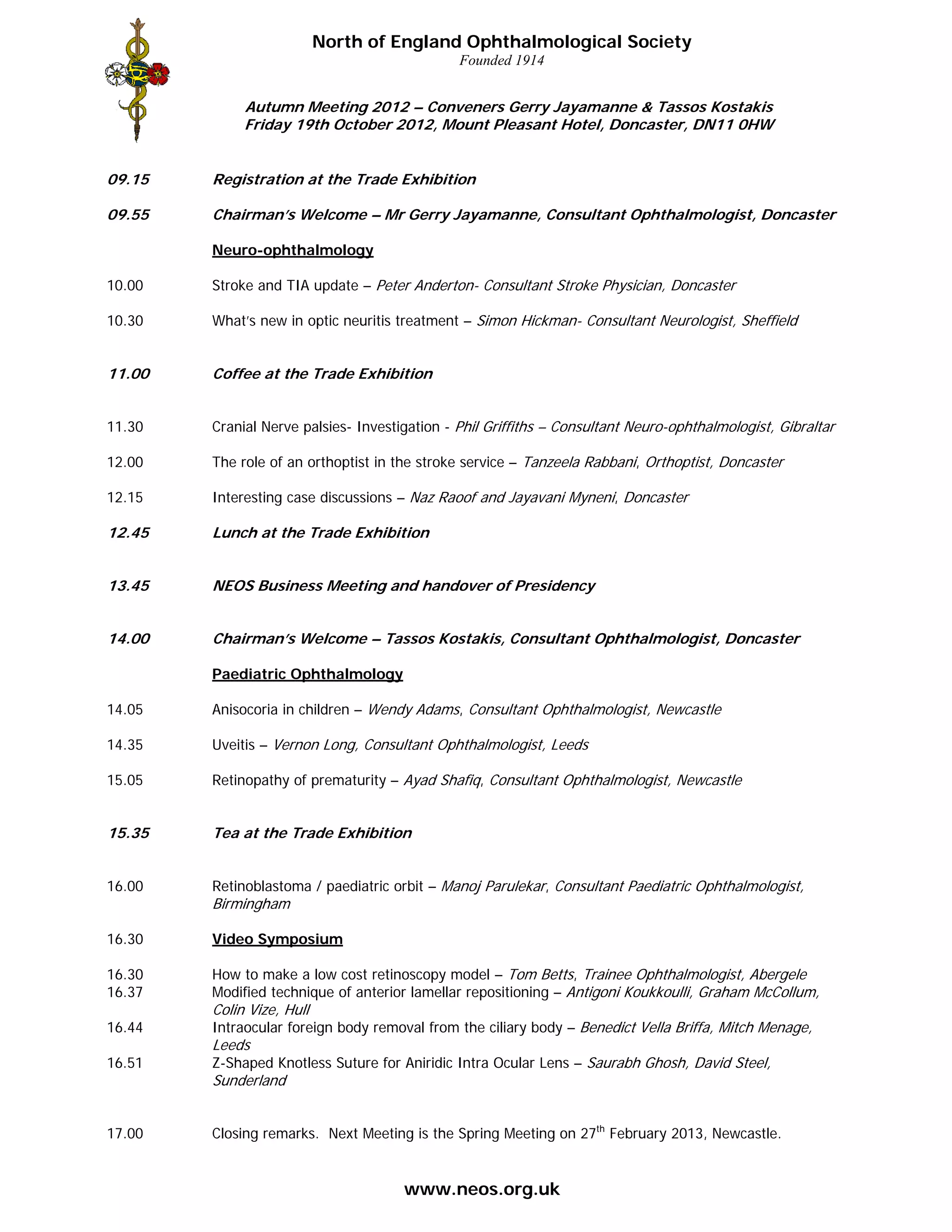 NEOS | PDF | Eye and Vision Conditions | Diseases and Conditions